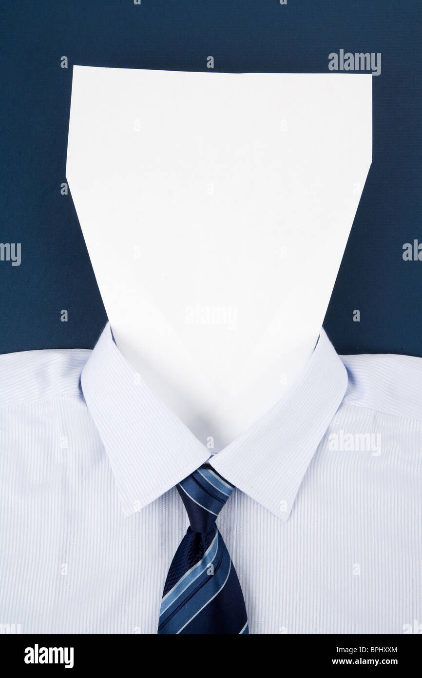Blank Paper Face, Business Concept Stock Photo - Alamy
