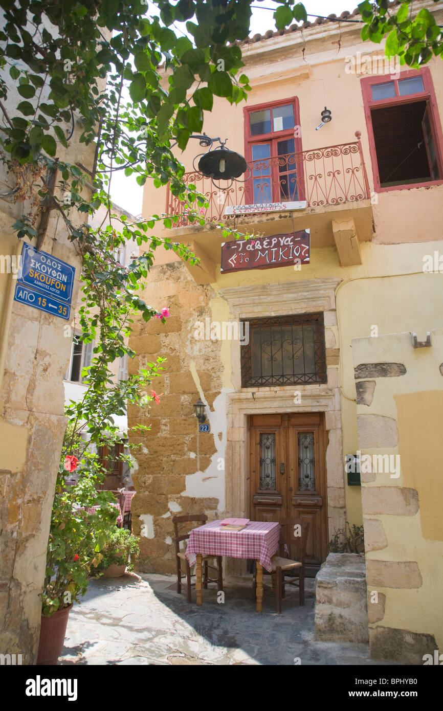 Street scene, Chania, Crete, Greece Stock Photo - Alamy