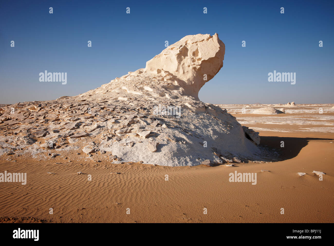 white desert near Farafra Oasis, western desert, Egypt, Africa Stock ...