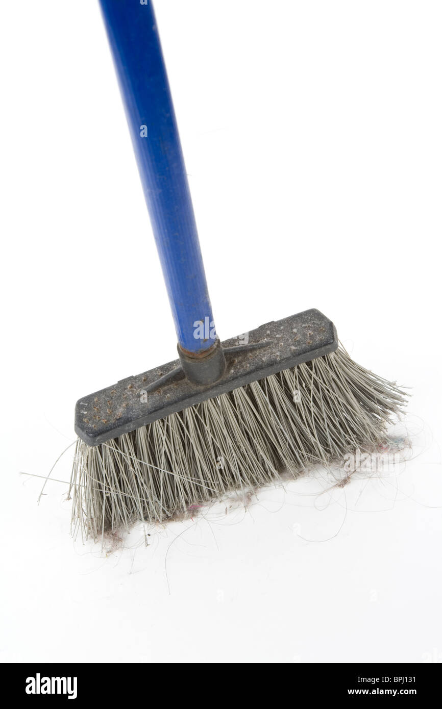 Plastic Broom with white background Stock Photo - Alamy
