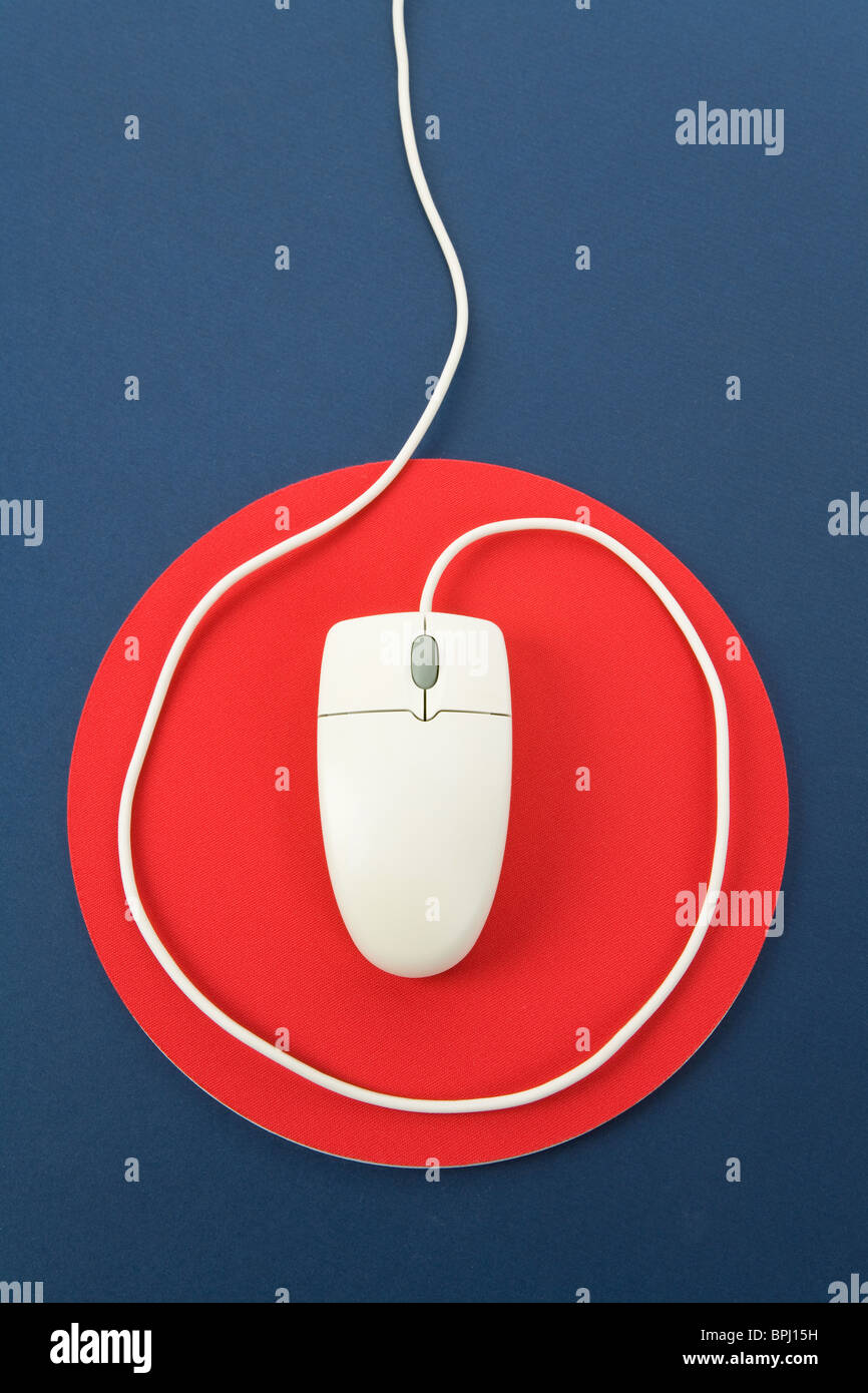 computer mouse with blue background Stock Photo - Alamy