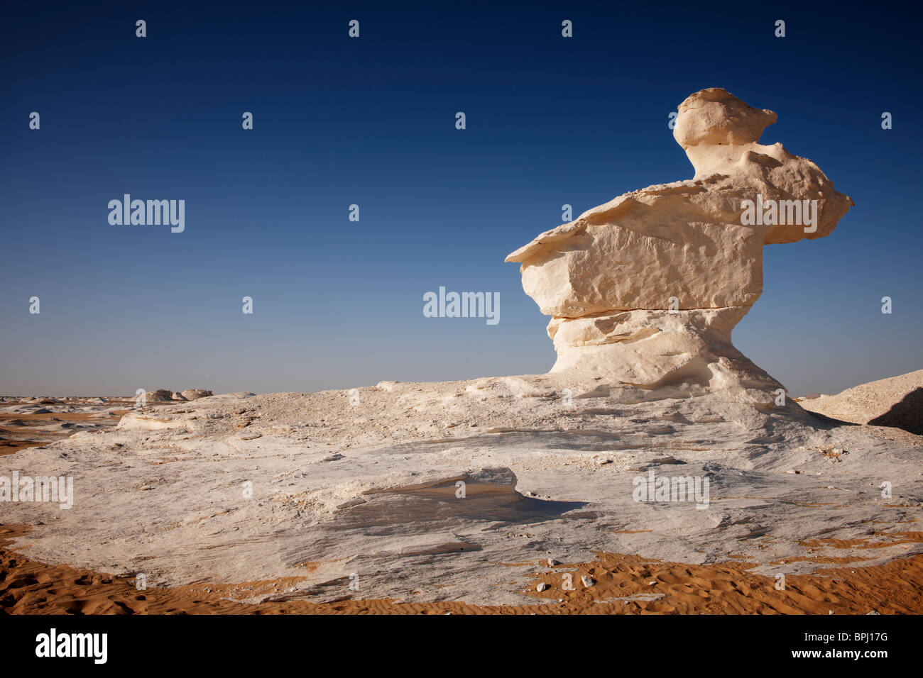 white desert near Farafra Oasis, western desert, Egypt, Africa Stock ...