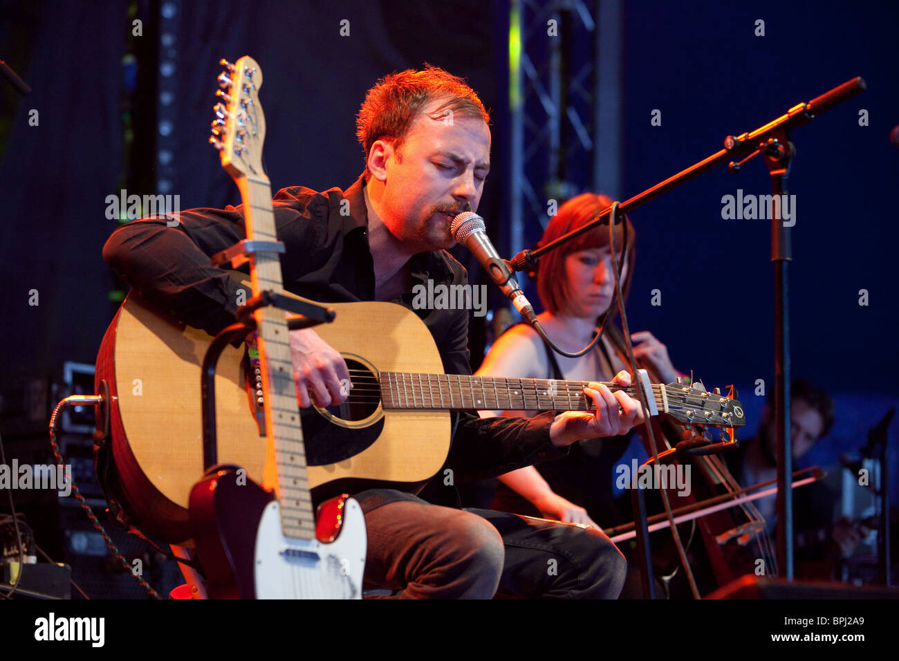 Lone Wolf performing at the Green Man Festival 2010, Brecon Beacon ...