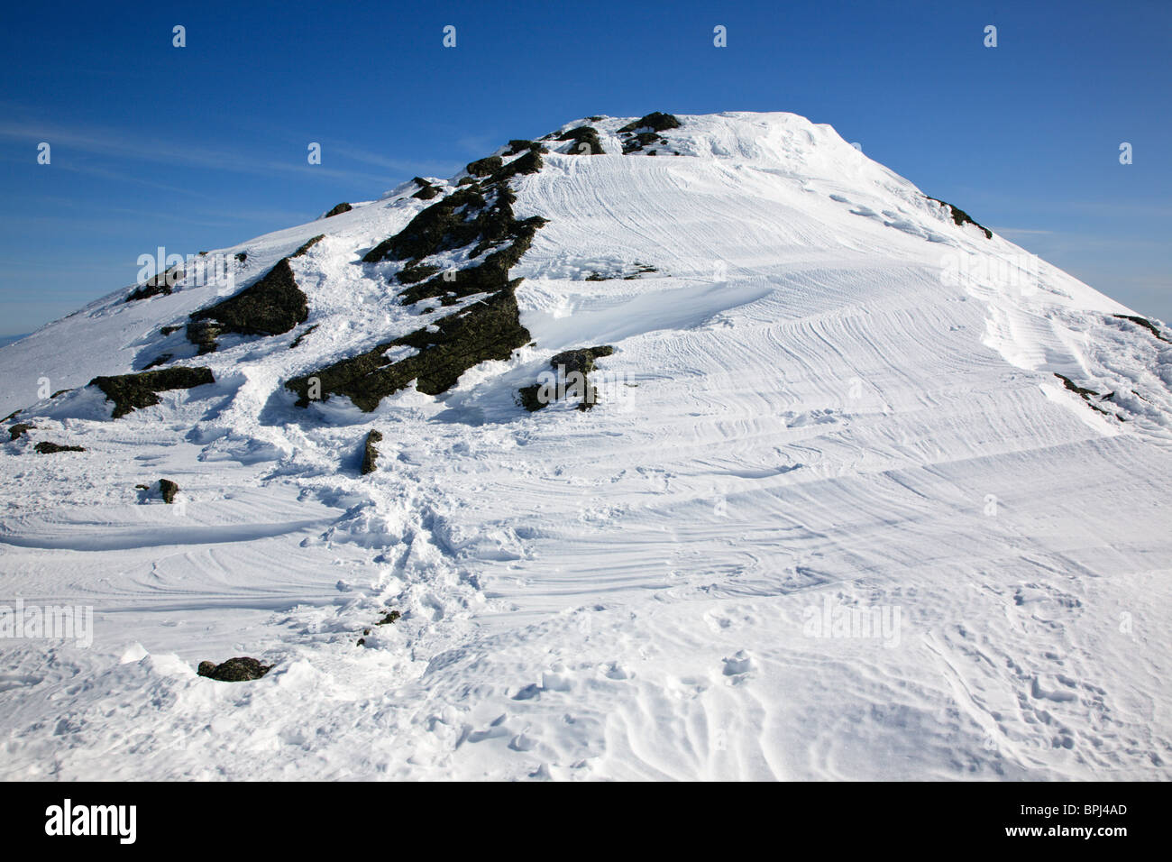 Appalachian Trail near he summit of Mount Madison in the Presidential ...
