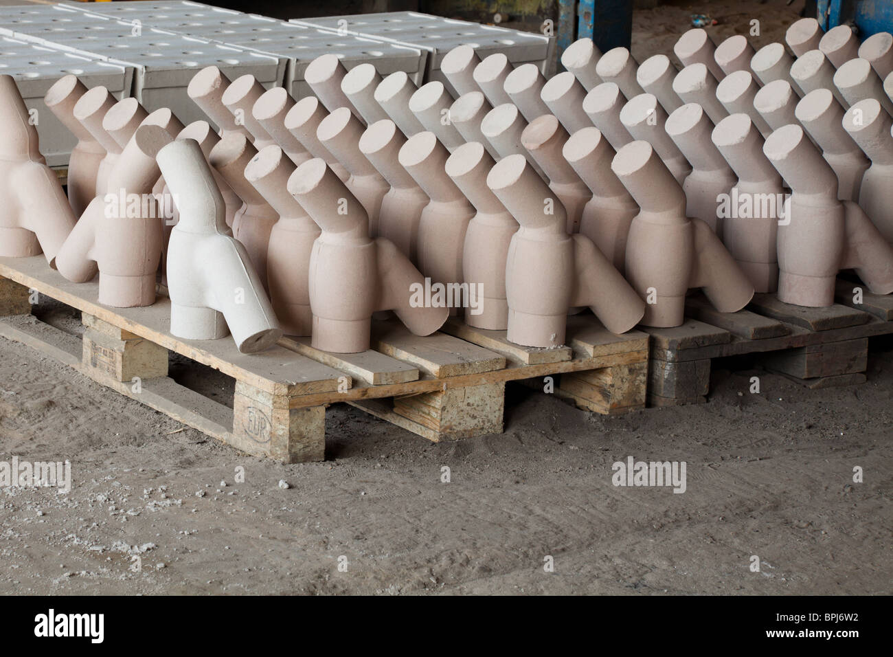 Nicely arranged parts produced in a factory Stock Photo - Alamy