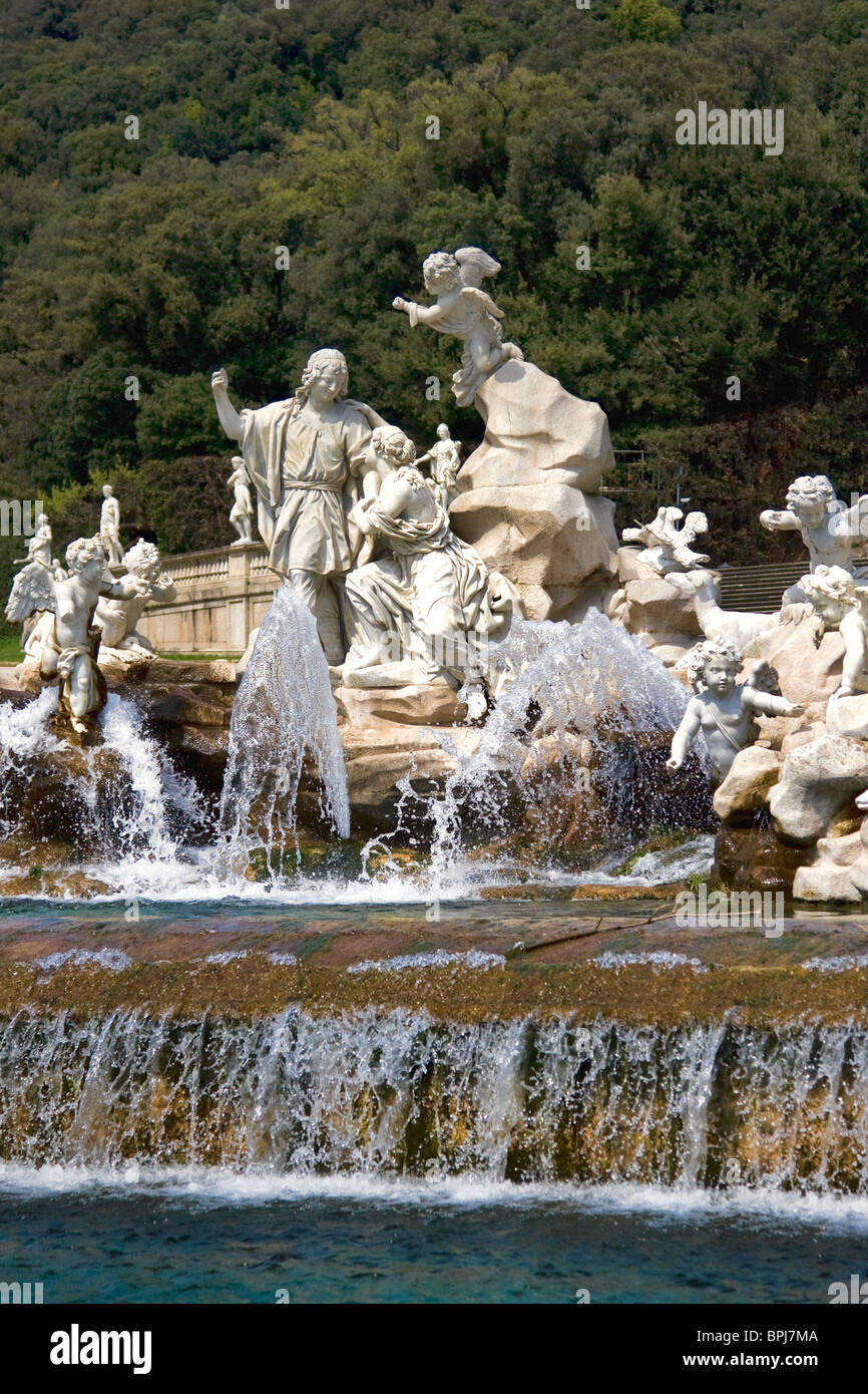 Waterfalls at Caserta Royal Palace, Italy Stock Photo - Alamy