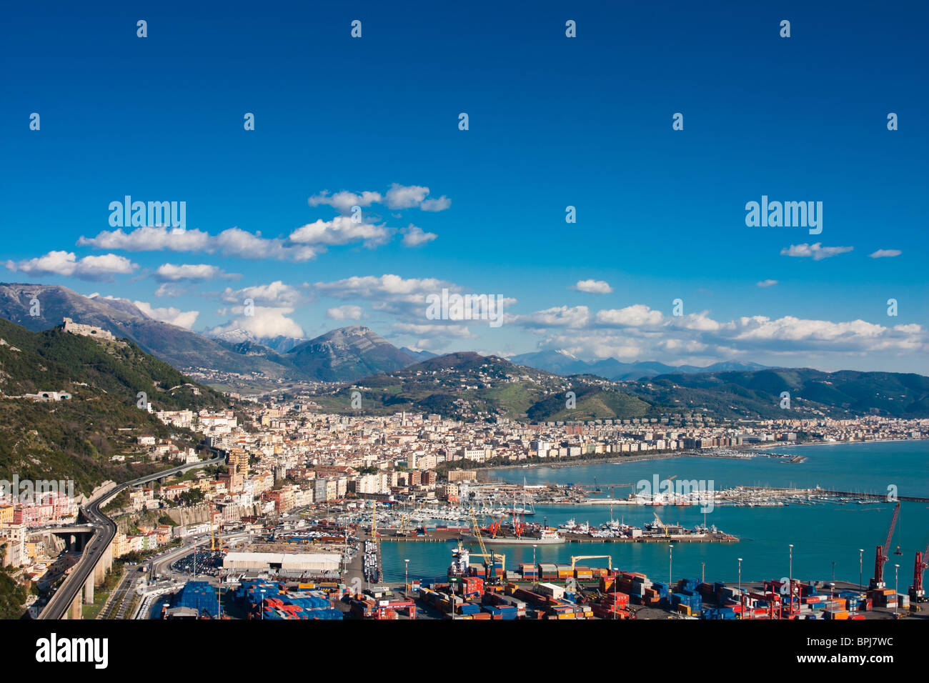Aerial view of Salerno city, Italy Stock Photo - Alamy