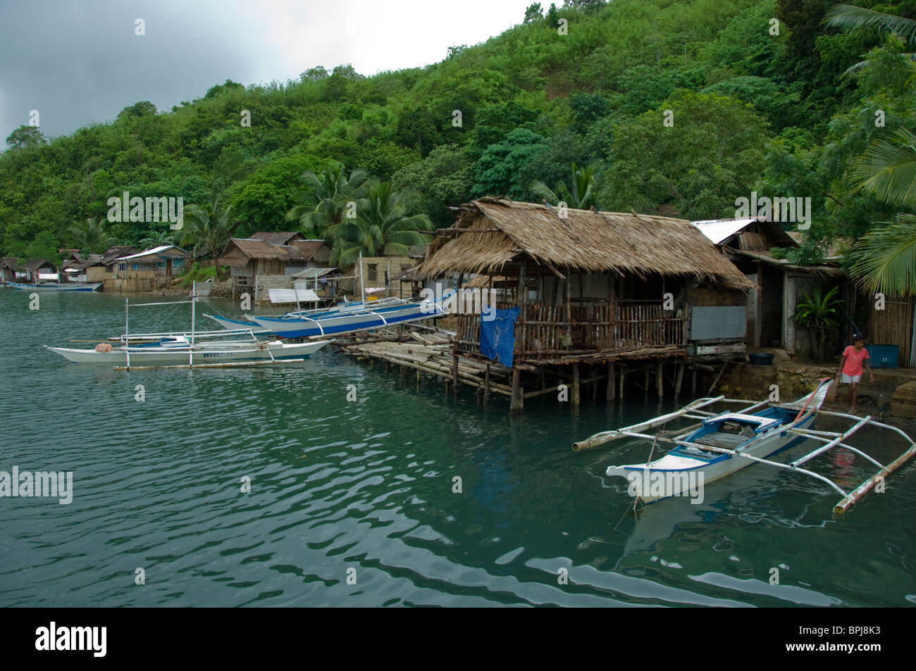Seaside water village, Dimakya Island, Coron, Palawan, Philippines ...