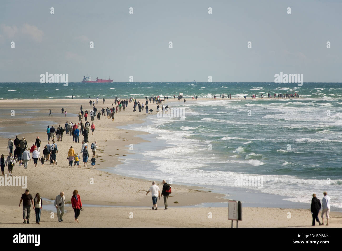 Denmark Jutland Skagen Grenen, sandspit at northenmost point of Denmark ...