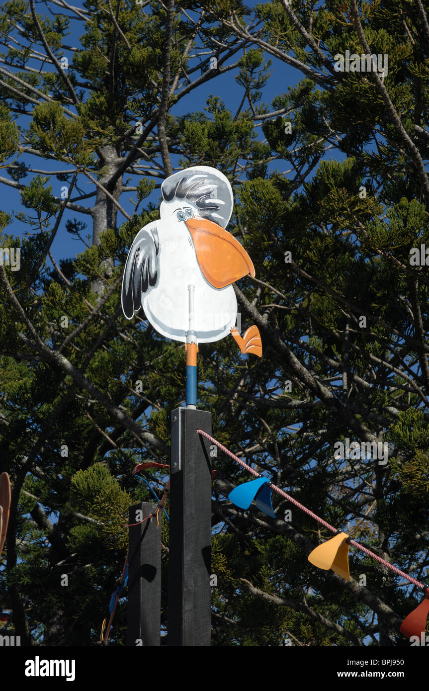 Pelican Sign, Wynnum Esplanade, Moreton Esplanade, Brisbane, Queensland ...