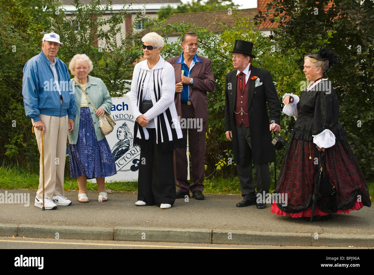 Visitors and costumed Victorians at the Victorian Festival in ...