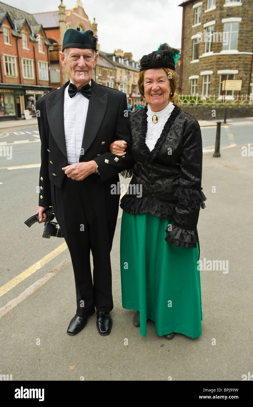 Upper class Victorians in period costume at the annual Victorian ...