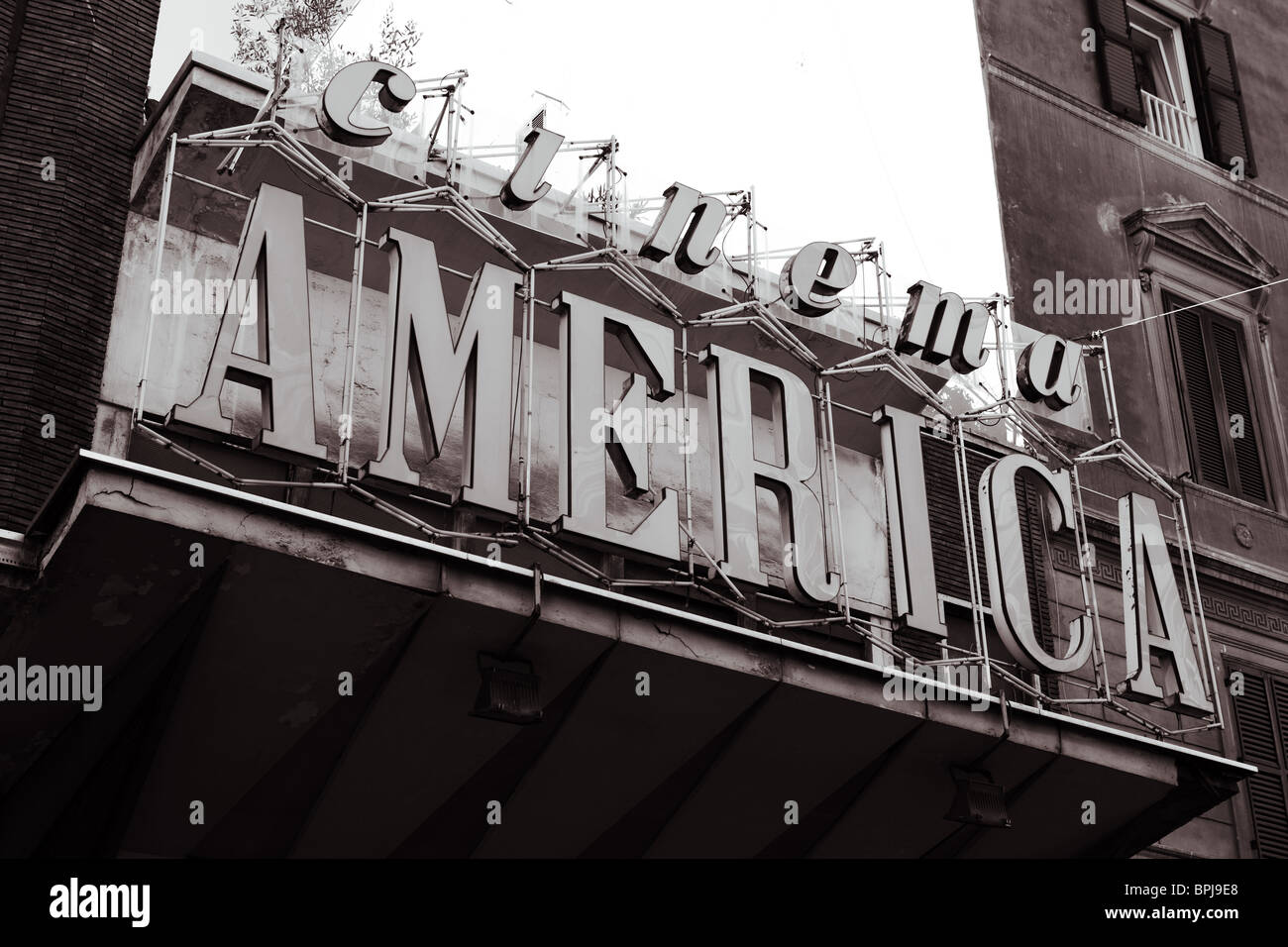 cinema america sign Stock Photo - Alamy