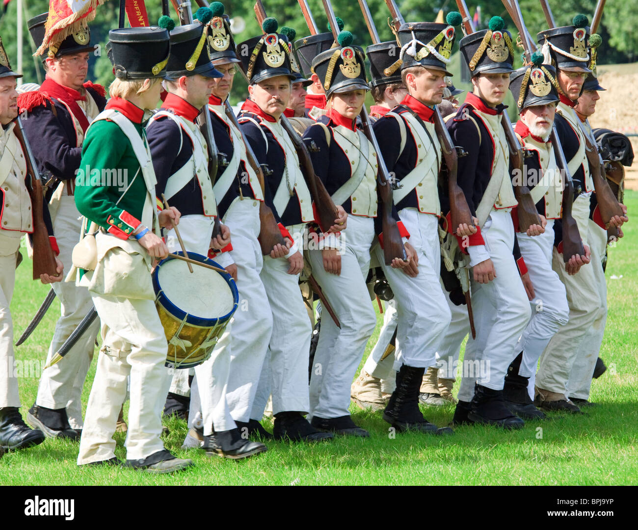 Napoleonic Reenactors Marching Stock Photo - Alamy