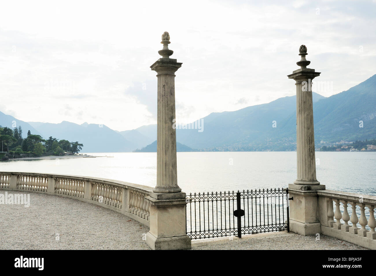 Marble columns at Lake Como, Bellagio, Lombardy, Italy Stock Photo - Alamy