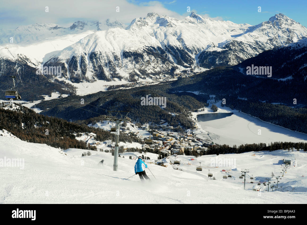 Saint moritz aerial hi-res stock photography and images - Alamy