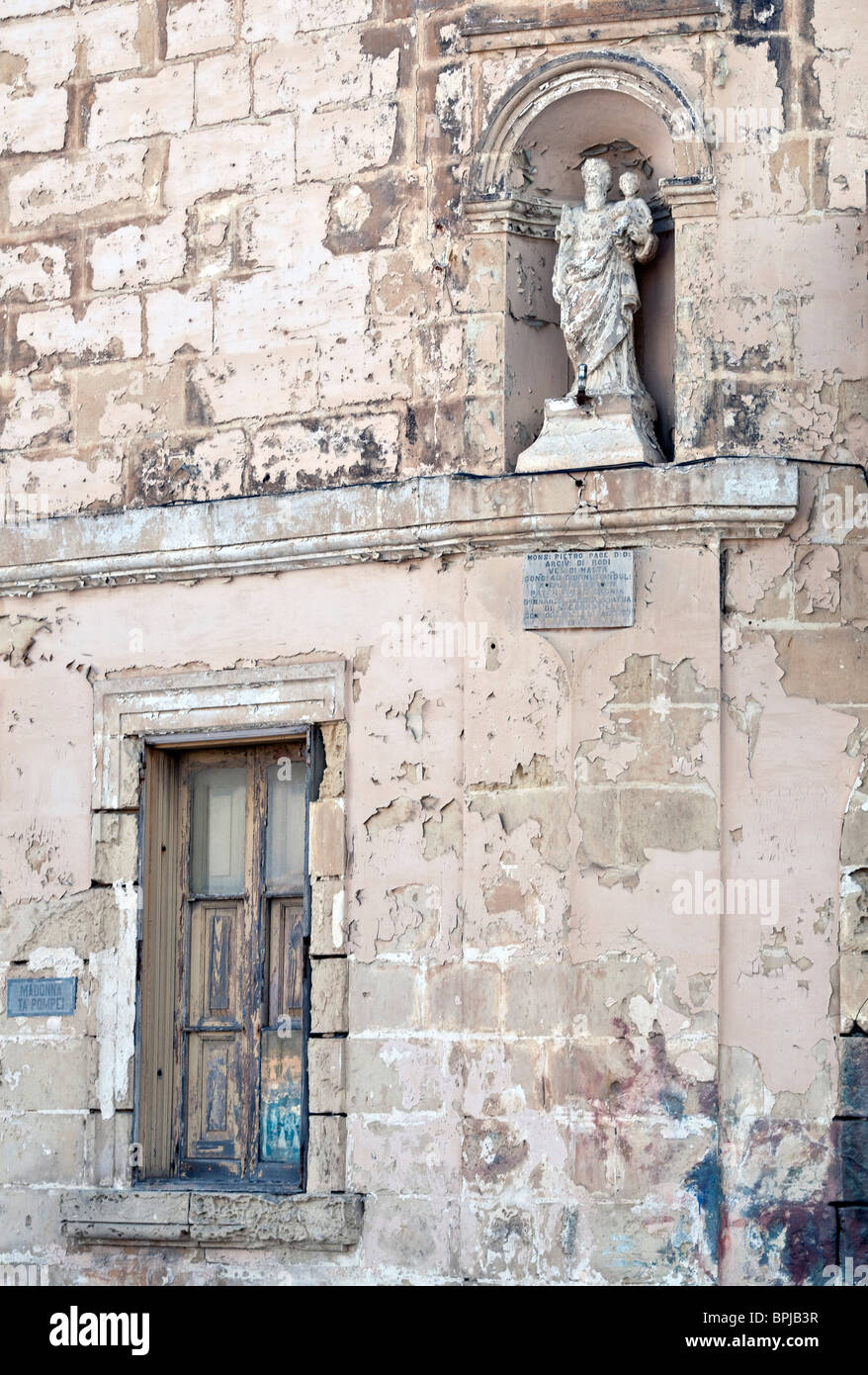 Colourful textured wall on Maltese building Marsaxlokk Malta Stock ...