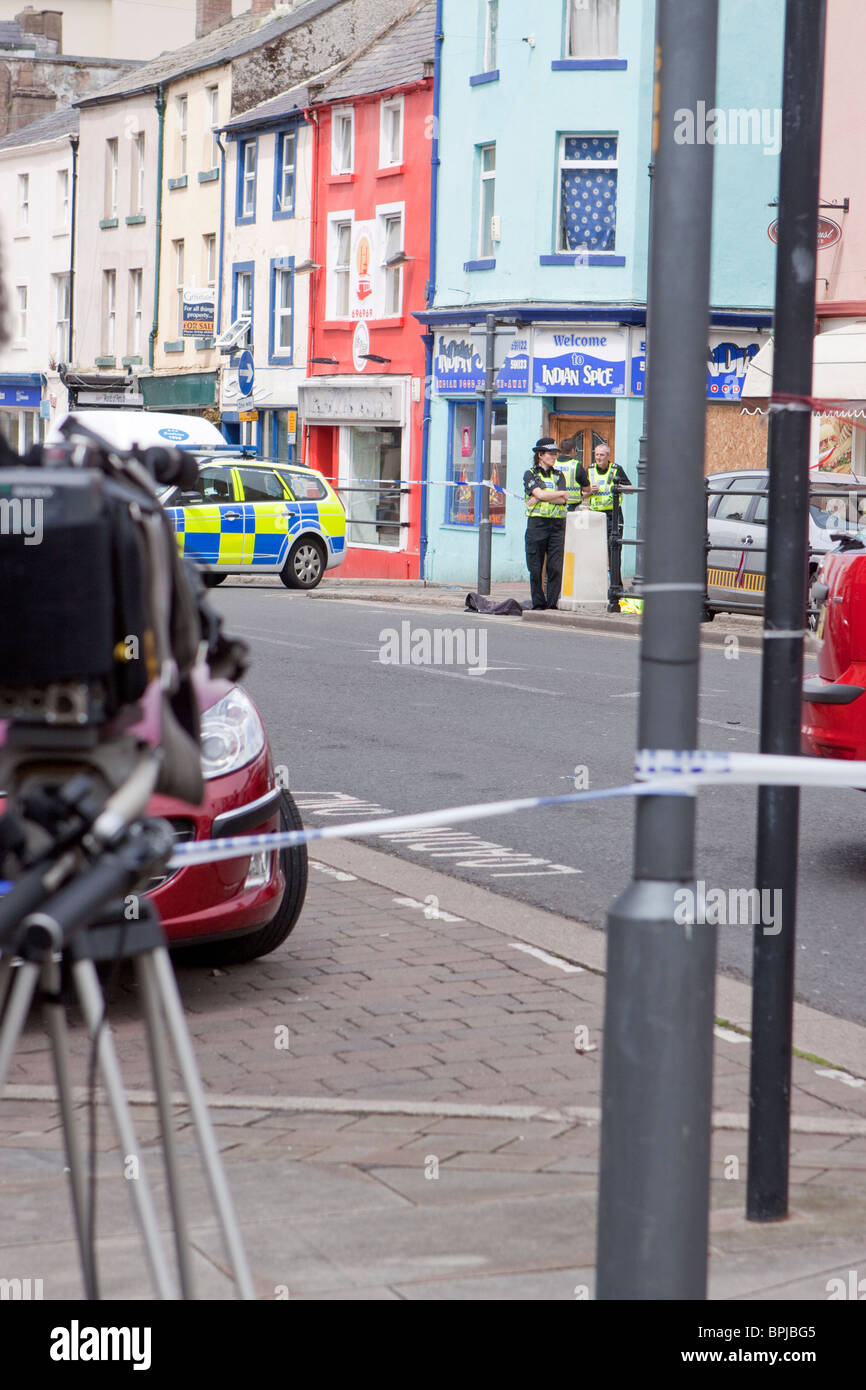 Scene of shootings and victims of Derrick Bird, Whitehaven Cumbria UK ...