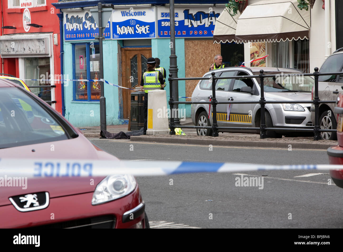 Scene of shootings and victims of Derrick Bird, Whitehaven Cumbria UK ...