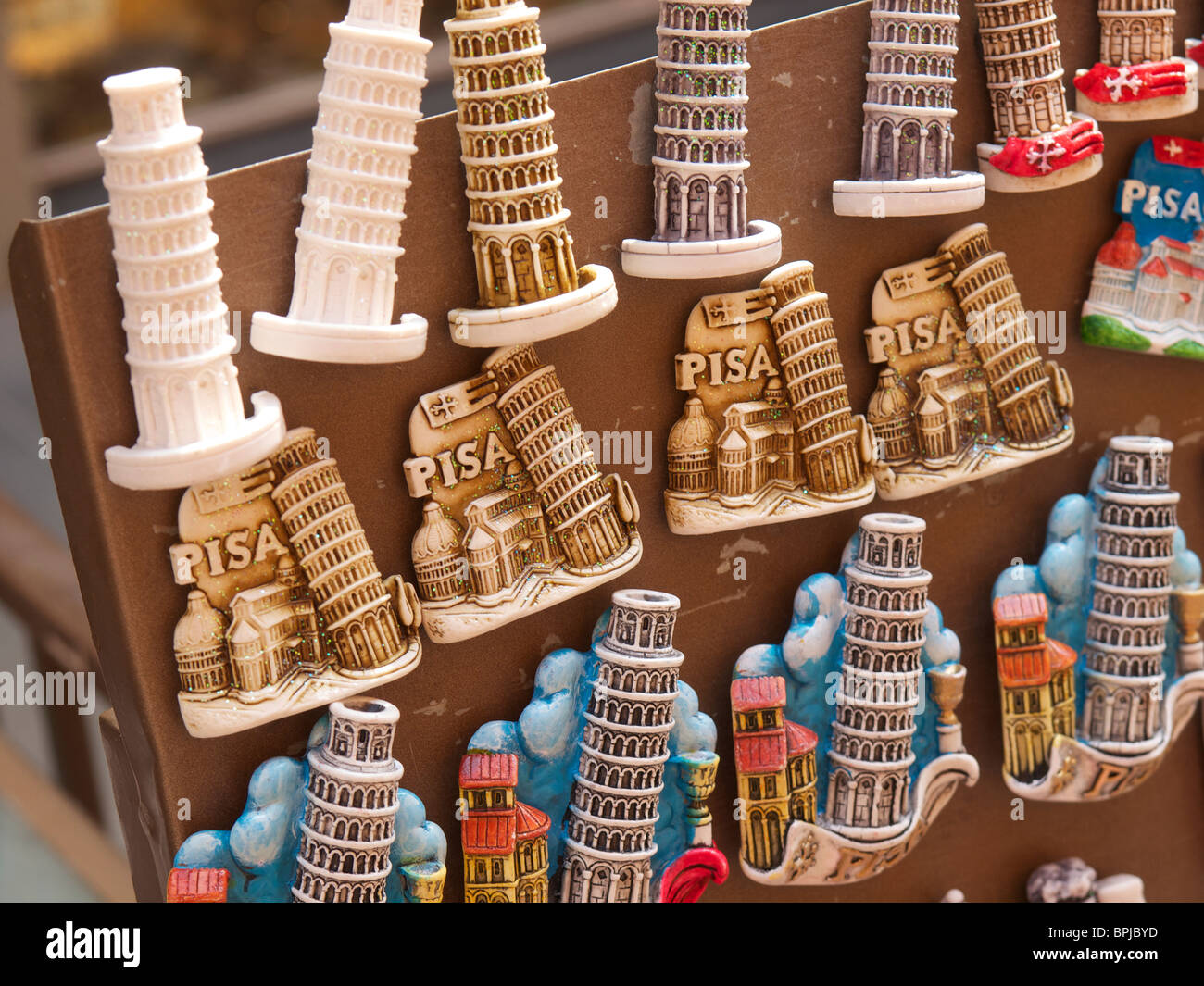 Pisa fridge magnets souvenirs torre pendente leaning tower Stock Photo ...