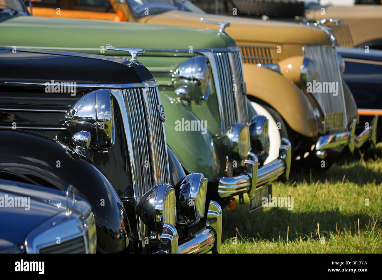 Ford V8 Pilot cars at a rally Stock Photo - Alamy
