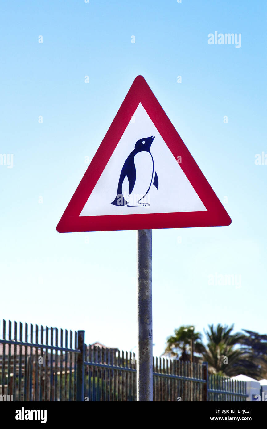 Penguin warning sign boulders beach hi-res stock photography and images ...