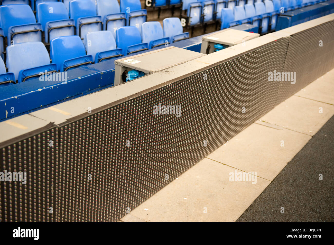 Pitch side LED display signs Football ground Stock Photo - Alamy
