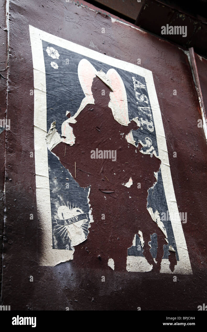 Peeling sign. New York. America Stock Photo - Alamy