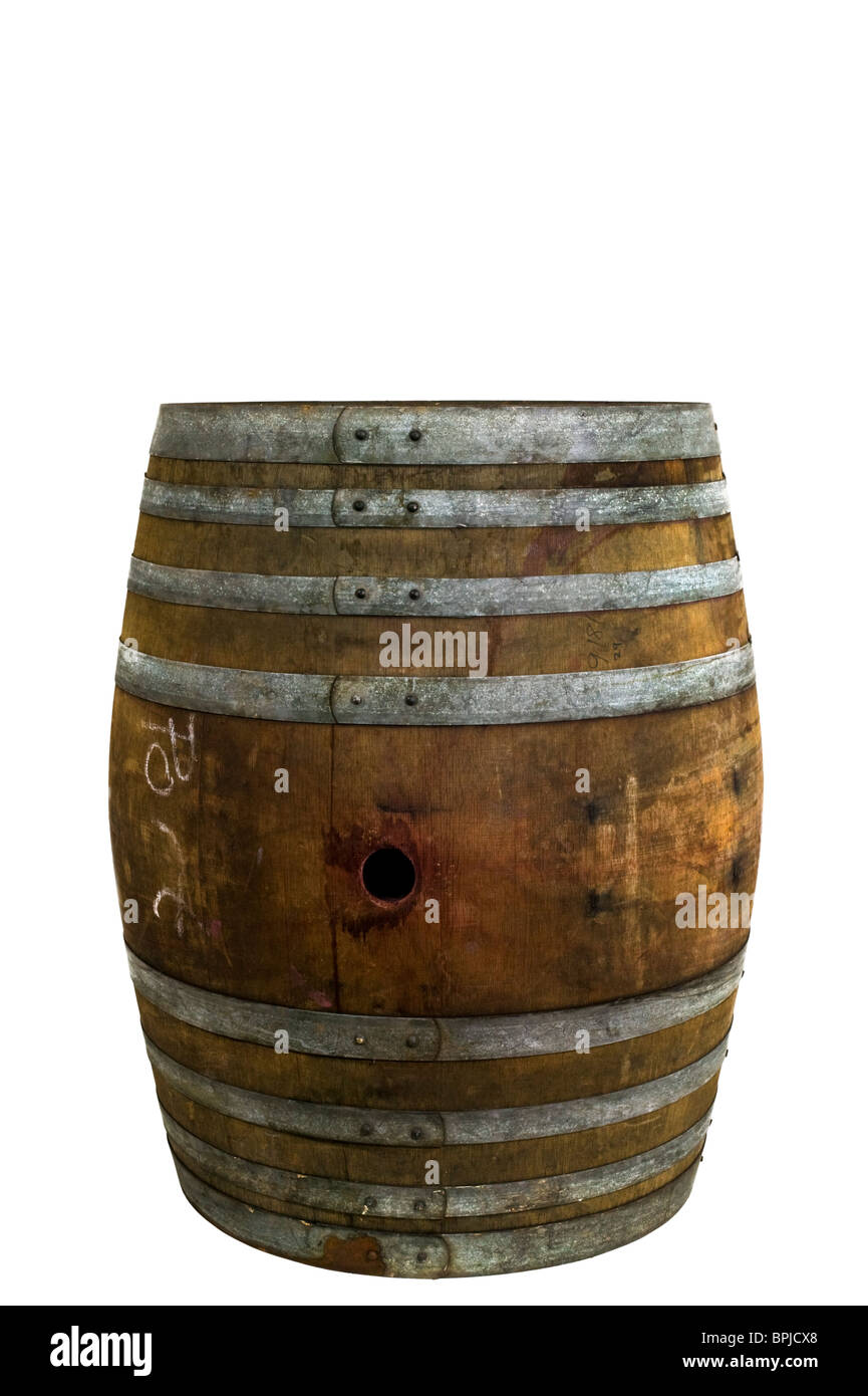 oak wine barrel cutout Stock Photo - Alamy