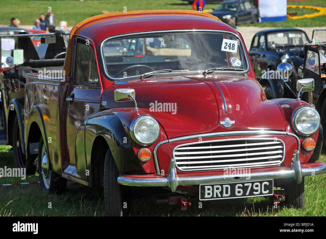 Restored Morris Minor pick up at a rally Stock Photo - Alamy