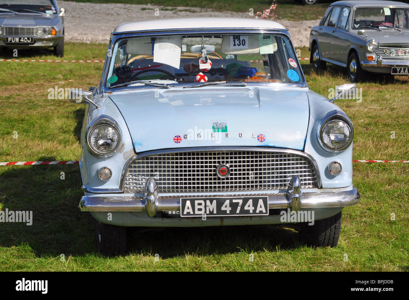 Restored Ford Consul car at a rally Stock Photo - Alamy