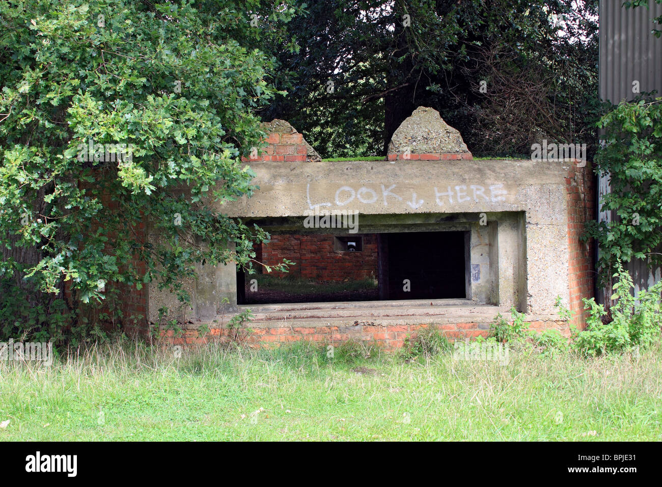 World War II brick Gun emplacement at Waverley Abbey near Farnham on ...