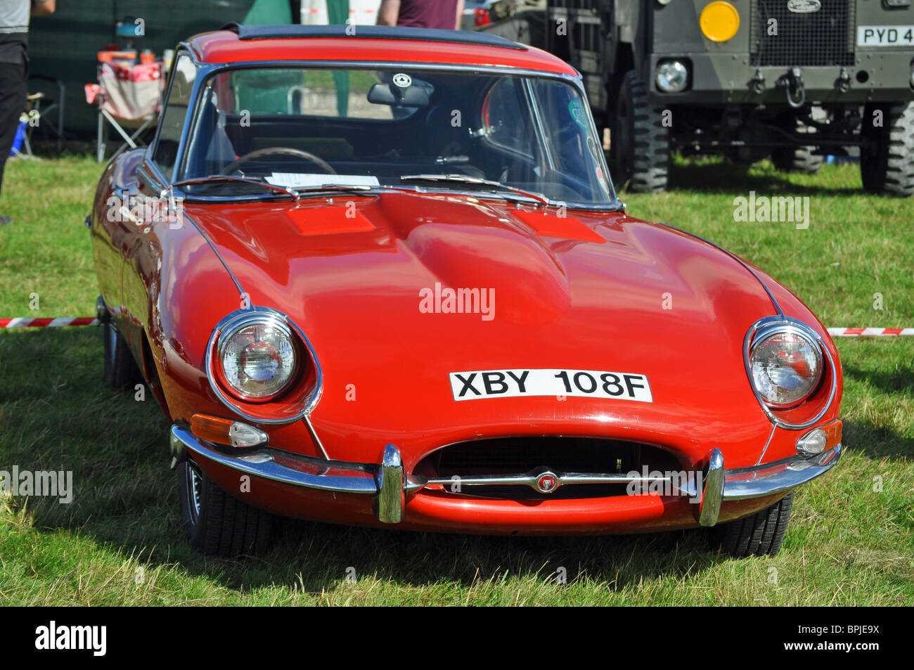 Restored E Type Jaguar at a car rally Stock Photo - Alamy