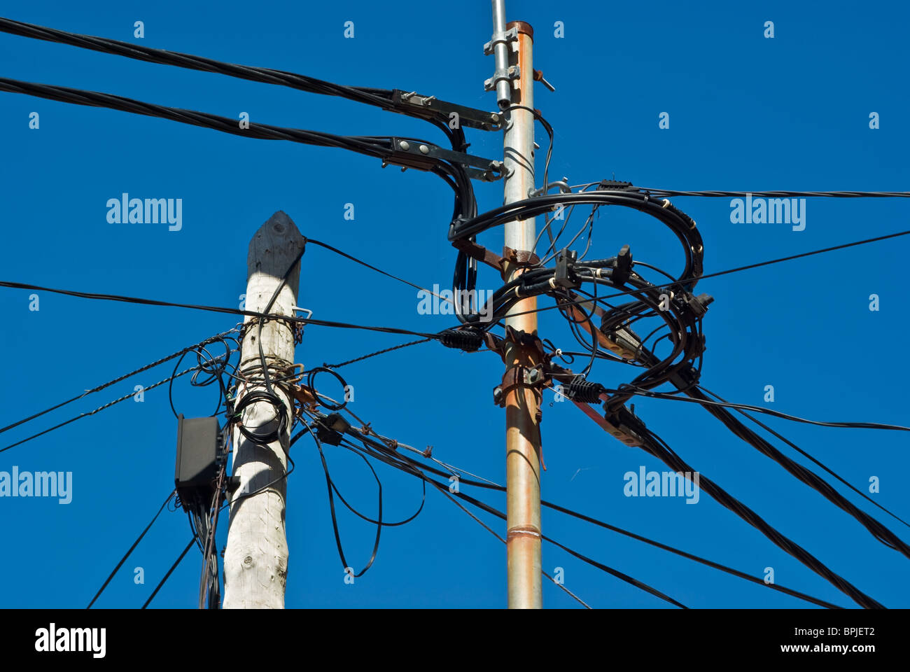 Telephone Pole Cable Wires