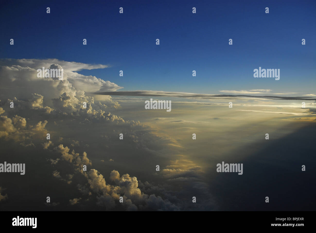 Aerial view of a monsoon cloud above northern India, India, Asia Stock ...