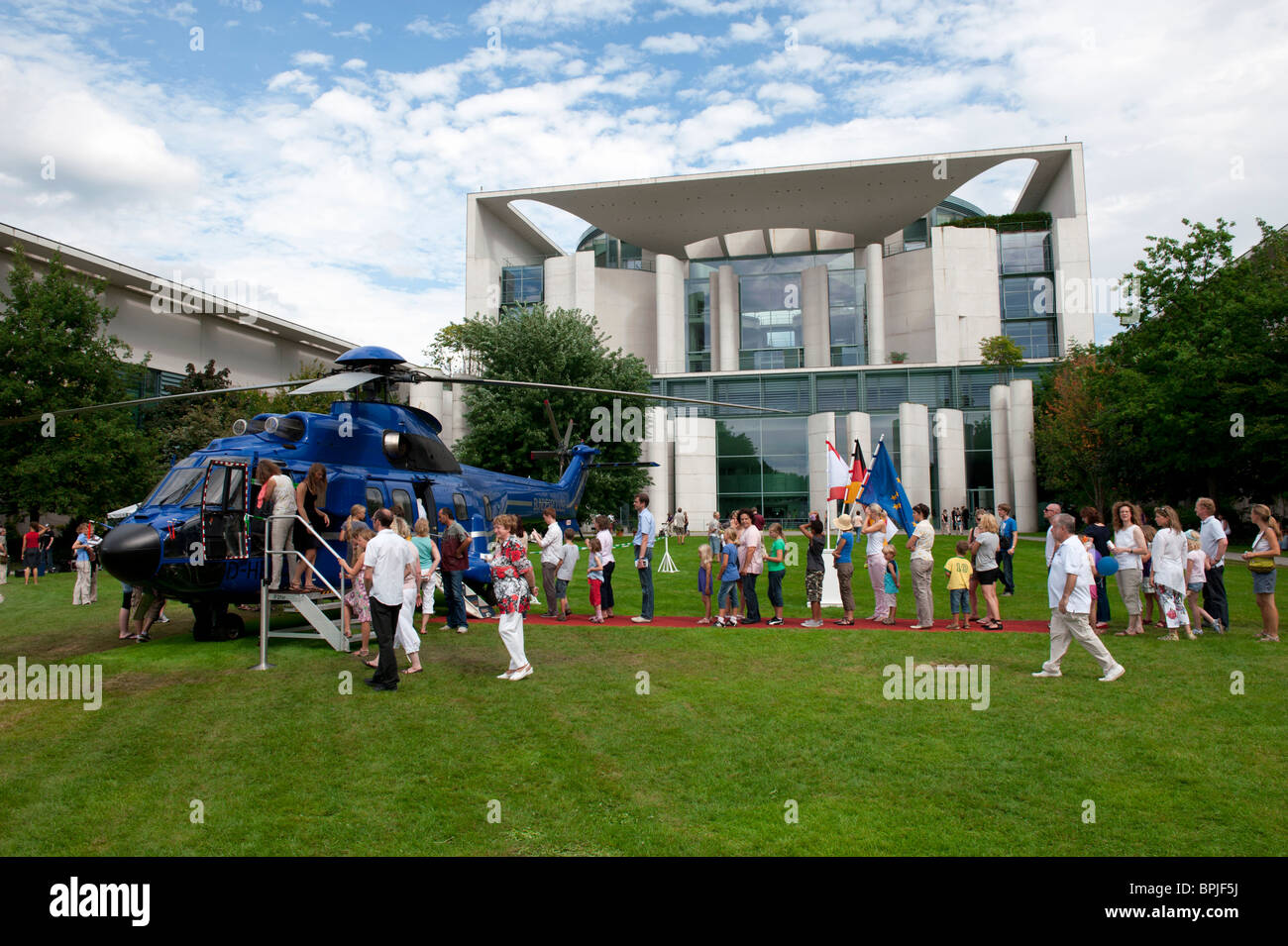 View of German Chancellor`s building the Bundeskanzleramt with ...