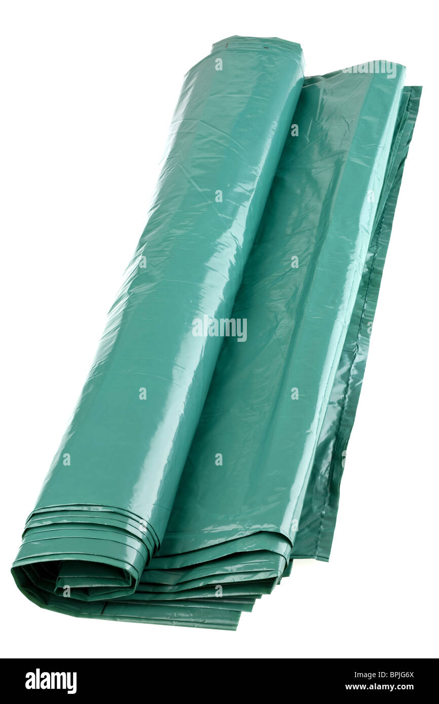 Pile of green refuse bags Stock Photo - Alamy