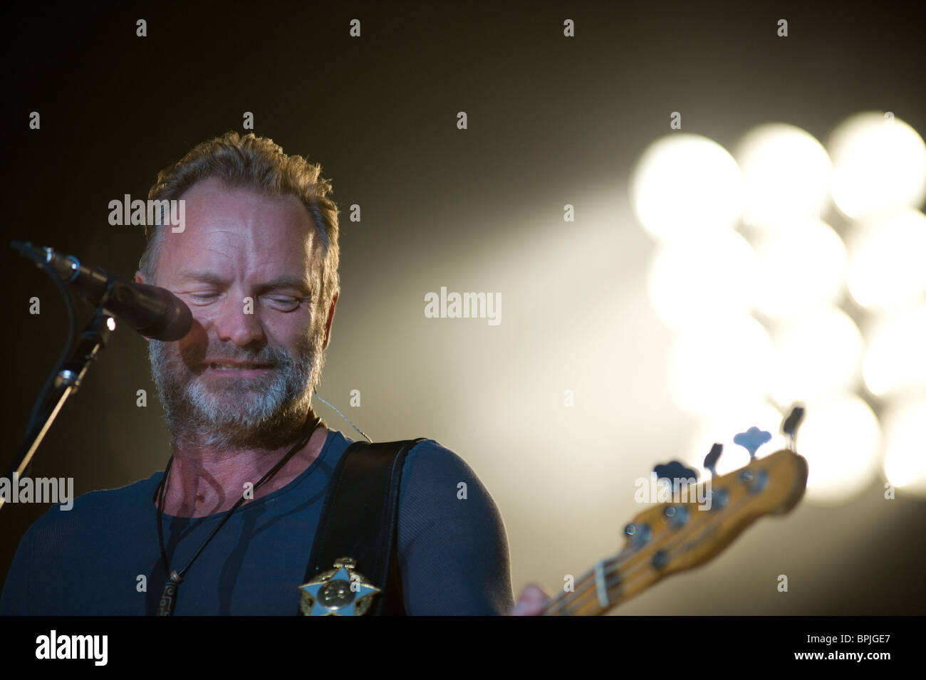 Sacramento, CA - July 17,2008: Singer Sting performs on-stage at the ...