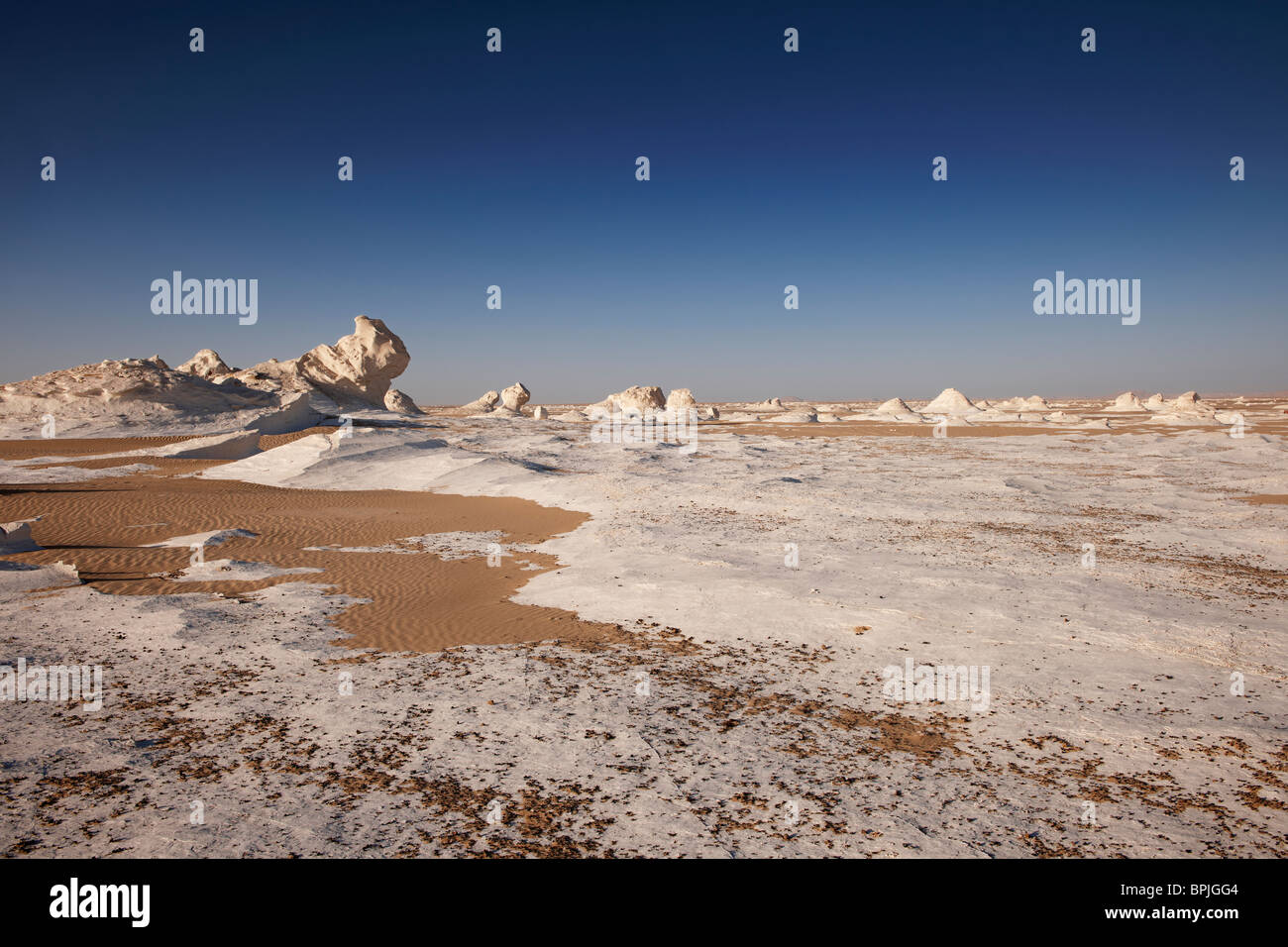 white desert near Farafra Oasis, western desert, Egypt, Africa Stock ...