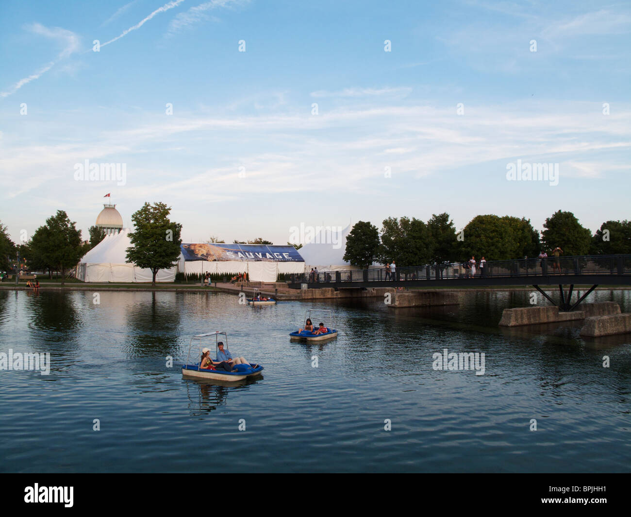 Paddleboats, riverfront. Montreal, Canada Stock Photo - Alamy