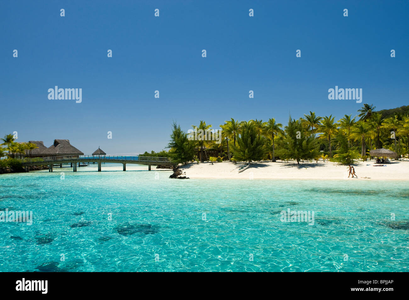 Scenics and grounds of beautiful resort in Bora Bora Stock Photo - Alamy