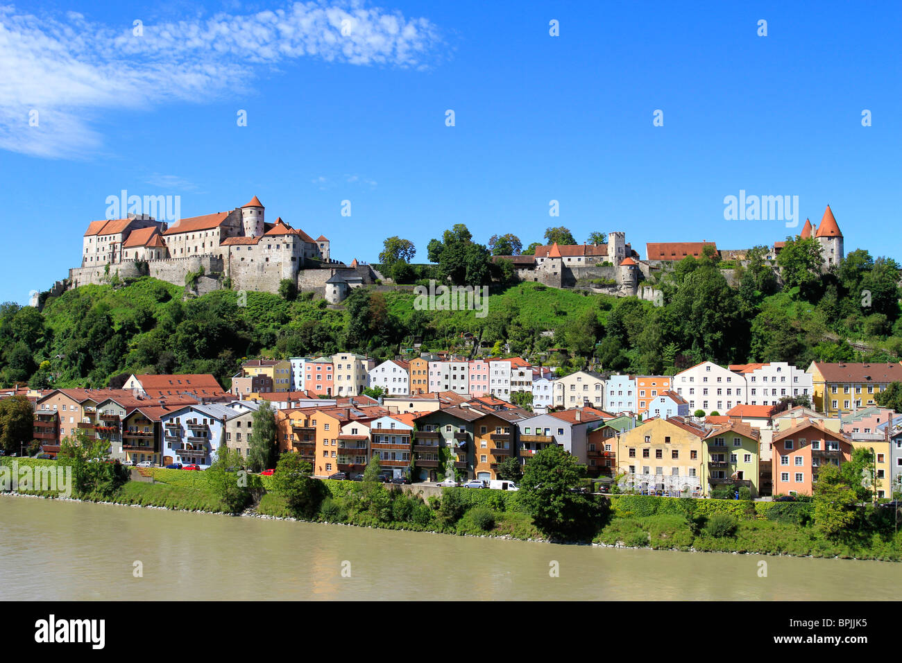 Castle of Burghausen, longest castle in Europe 1043 meter long, river ...
