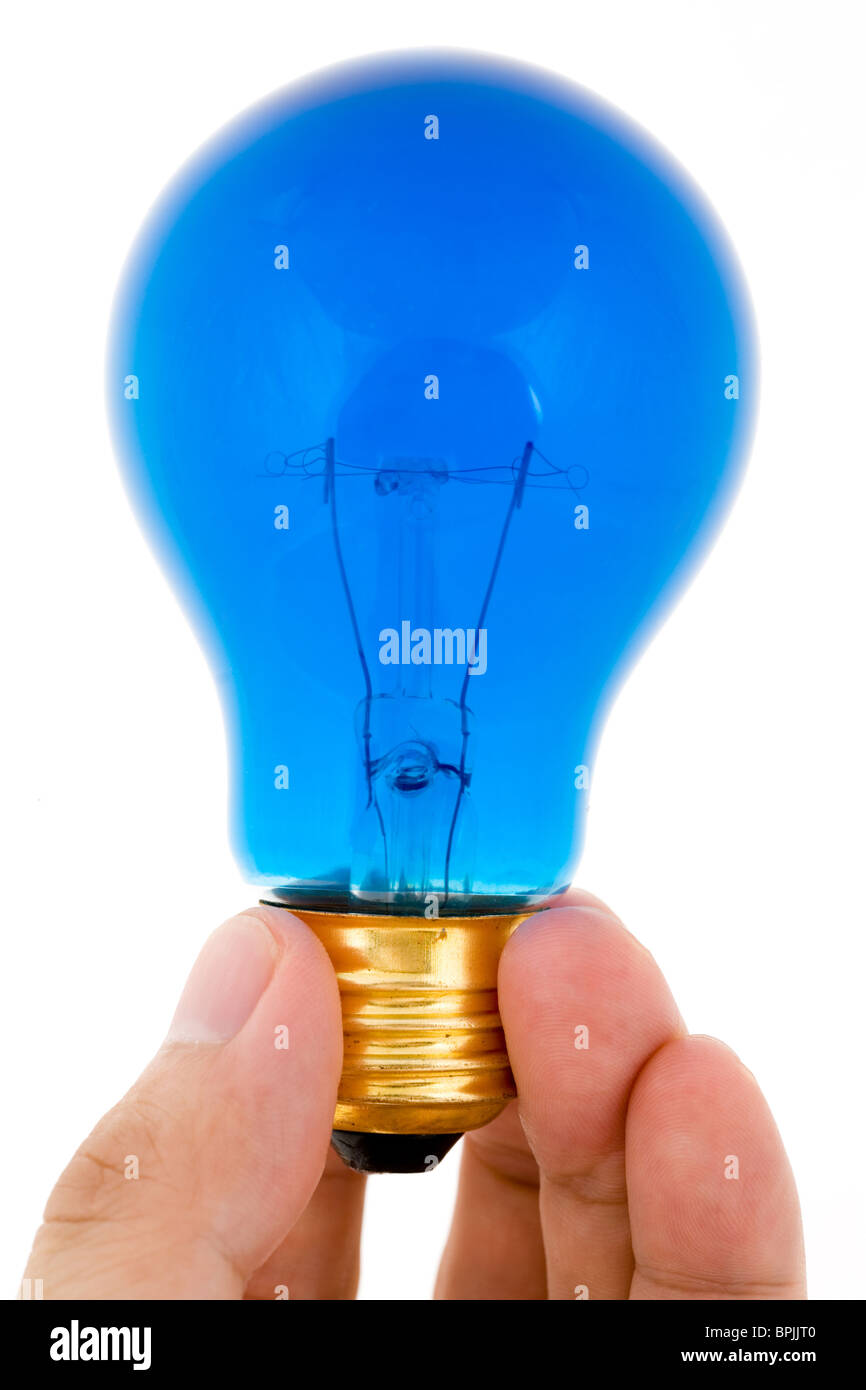 Blue light bulb hi-res stock photography and images - Alamy