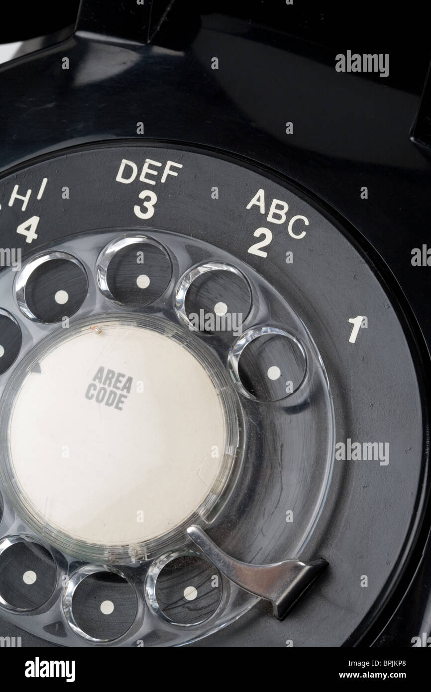 Black telephone close up shot Stock Photo - Alamy
