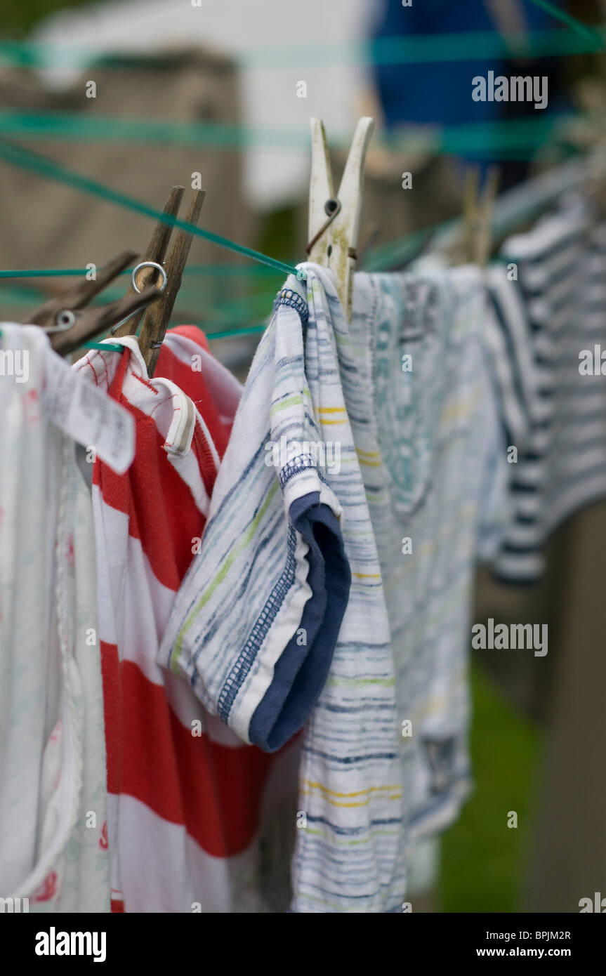Rotary clothes line and kids hi-res stock photography and images - Alamy