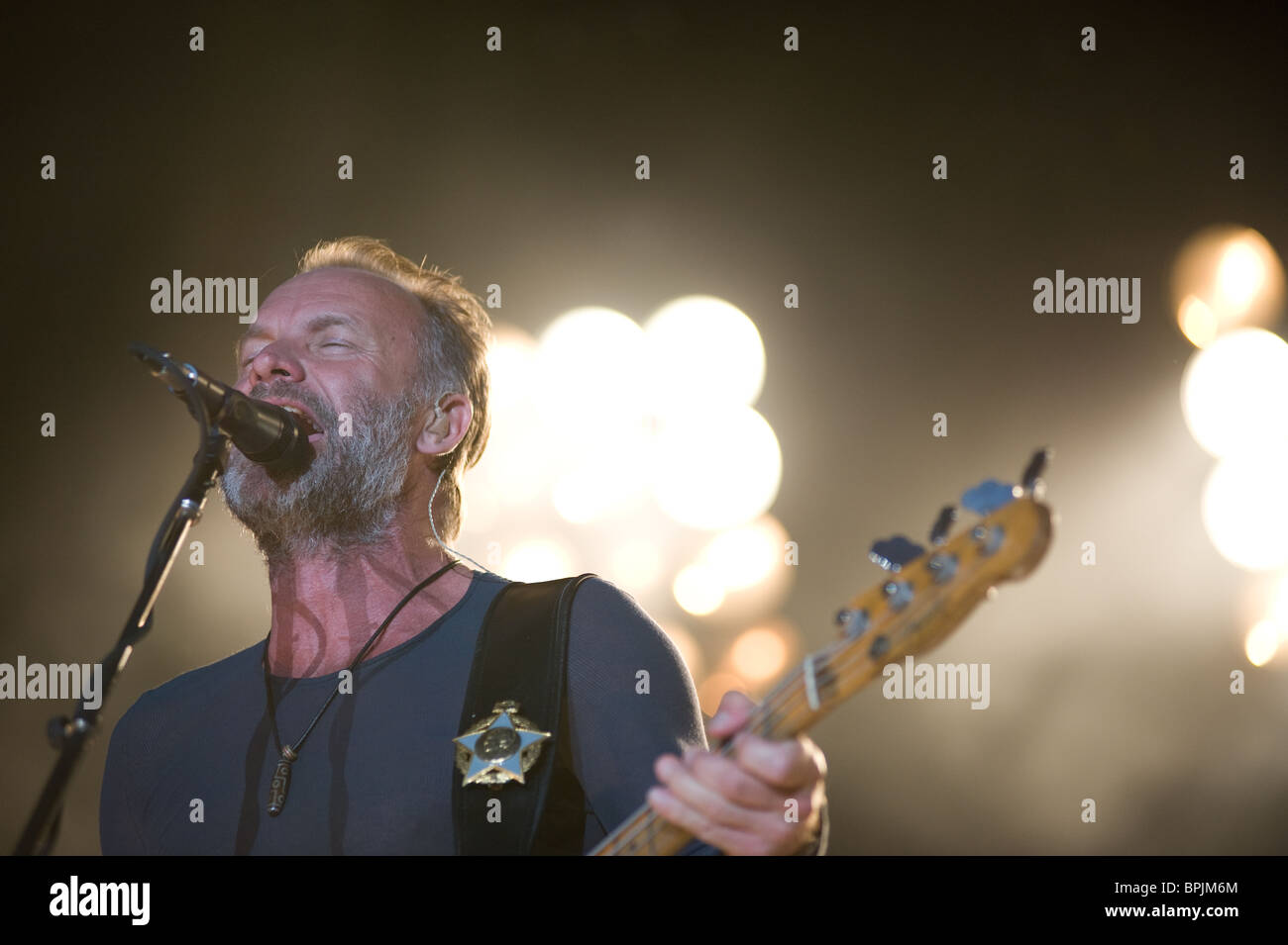 Sacramento, CA - July 17,2008: Singer Sting performs on-stage at the ...
