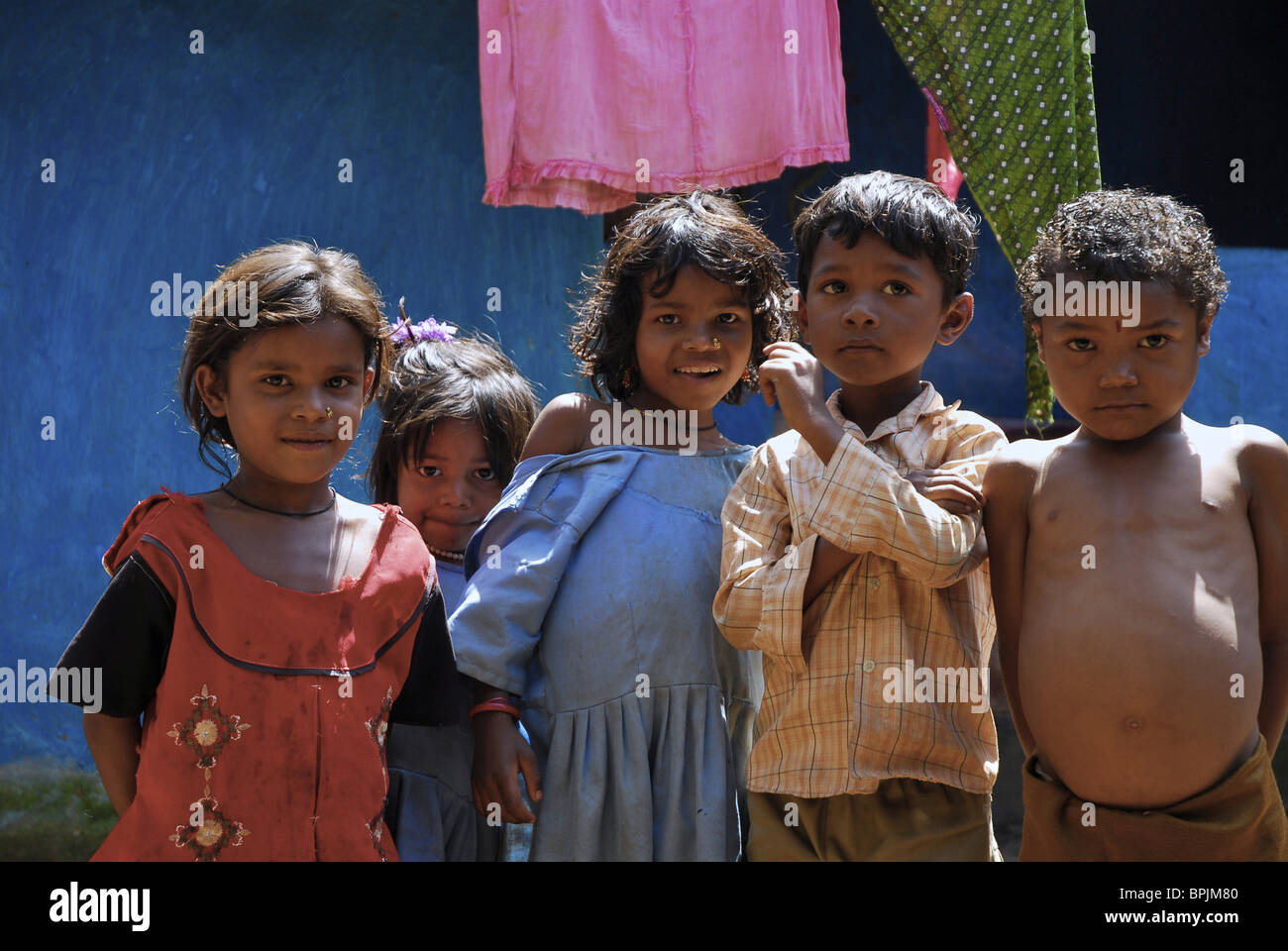 Children in Mali village, Tribal region in Koraput district in southern ...