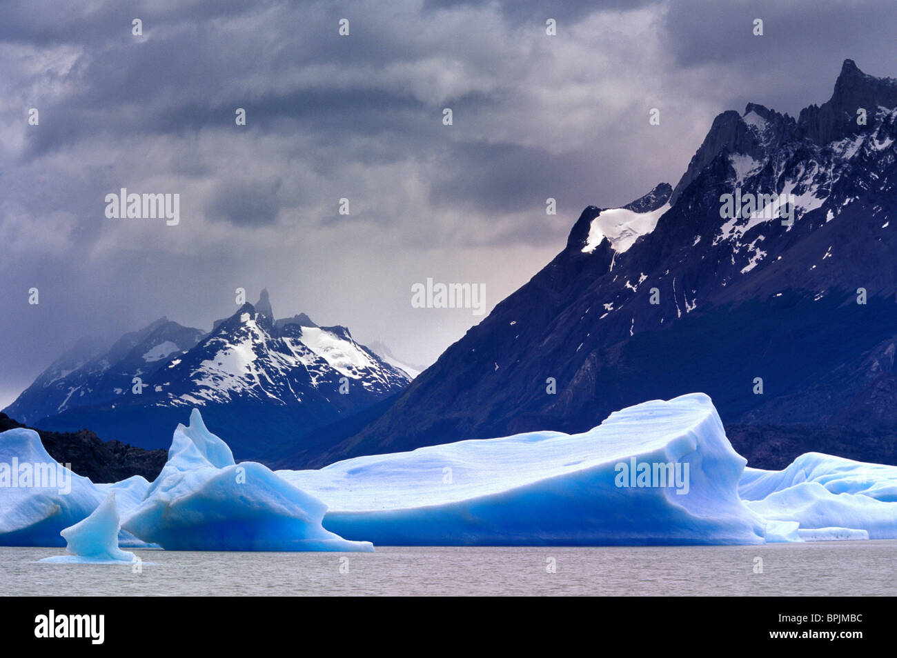 Chile, Torres del Paine National Park. Glacial Ice Stock Photo - Alamy