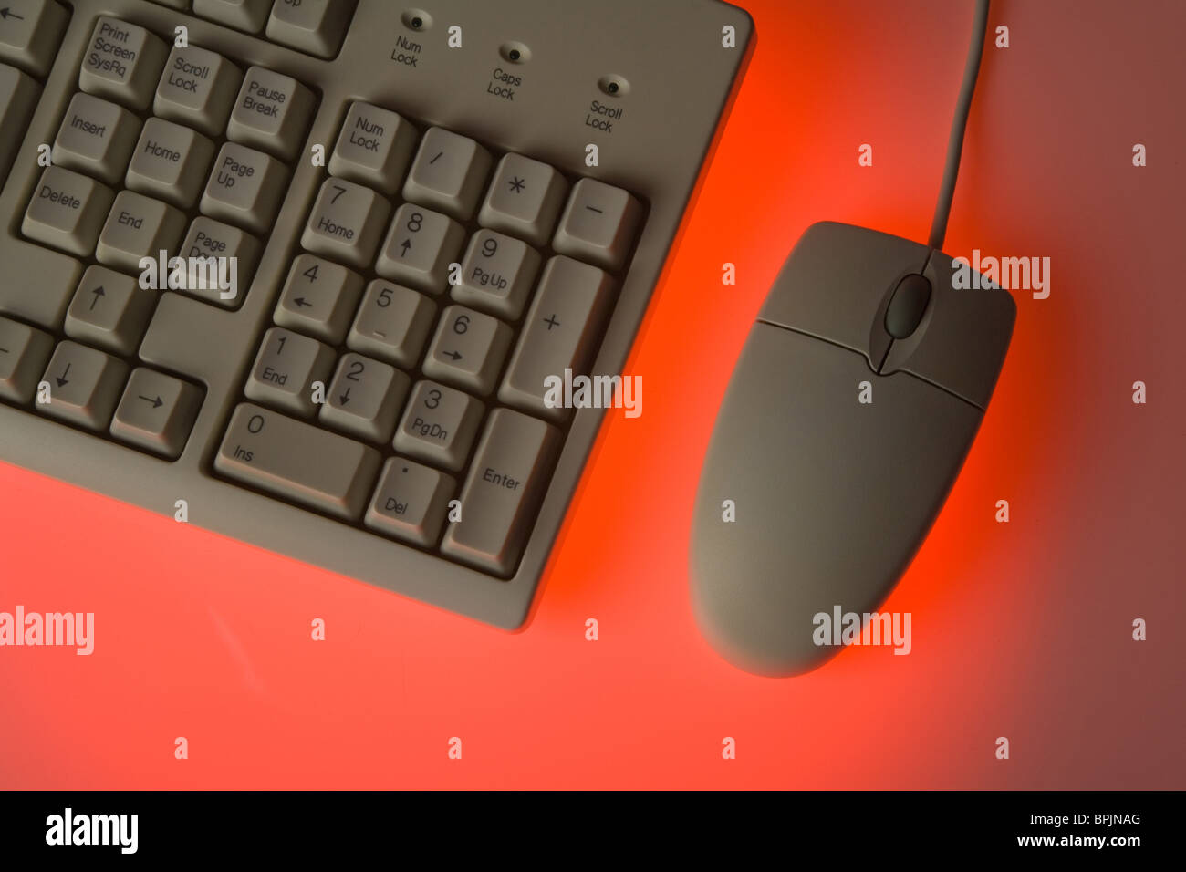 computer keyboard and mouse close up shot Stock Photo - Alamy