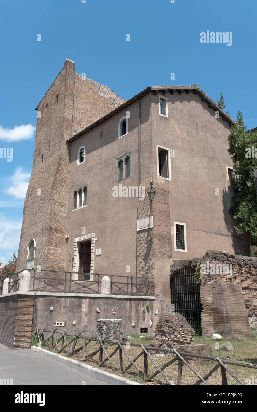 Medieval casa-torre, tower-house Stock Photo - Alamy